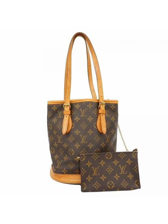 Louis Vuitton | Bags | Louis Vuitton Tote Monogram Bucket Pm Brown ...